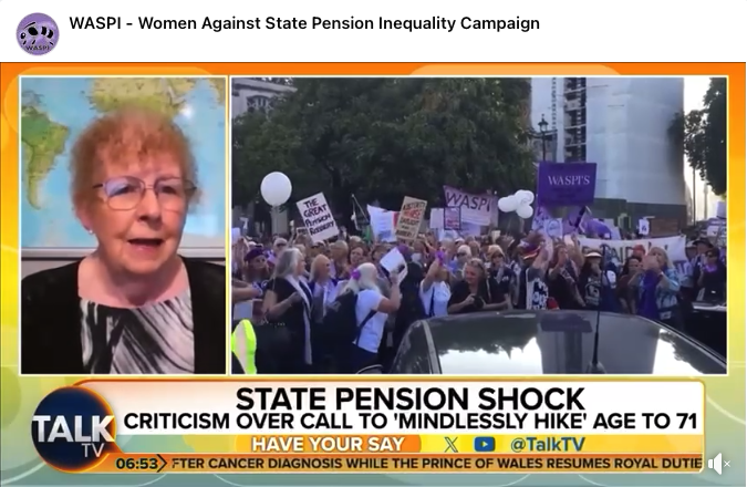 WASPI Chair Angela Madden interviewed on TALK TV this morning - 7 ...